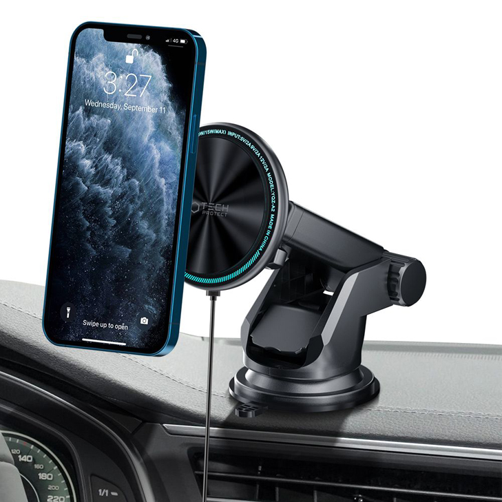 Uchwyt samochodowy indukcyjny Tech-Protect A2 Magnetic MagSafe Dash Car ...