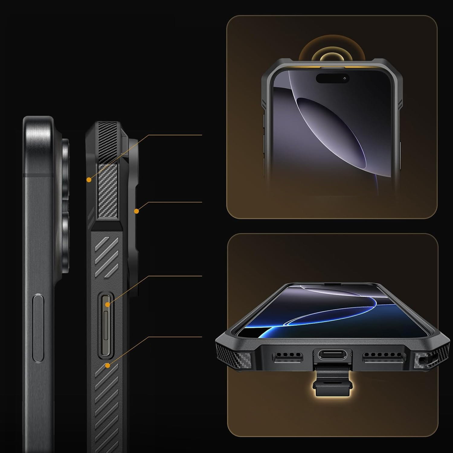 Etui pancerne Supcase UB Grip Mag do MagSafe (CC) do iPhone 16 Pro ...