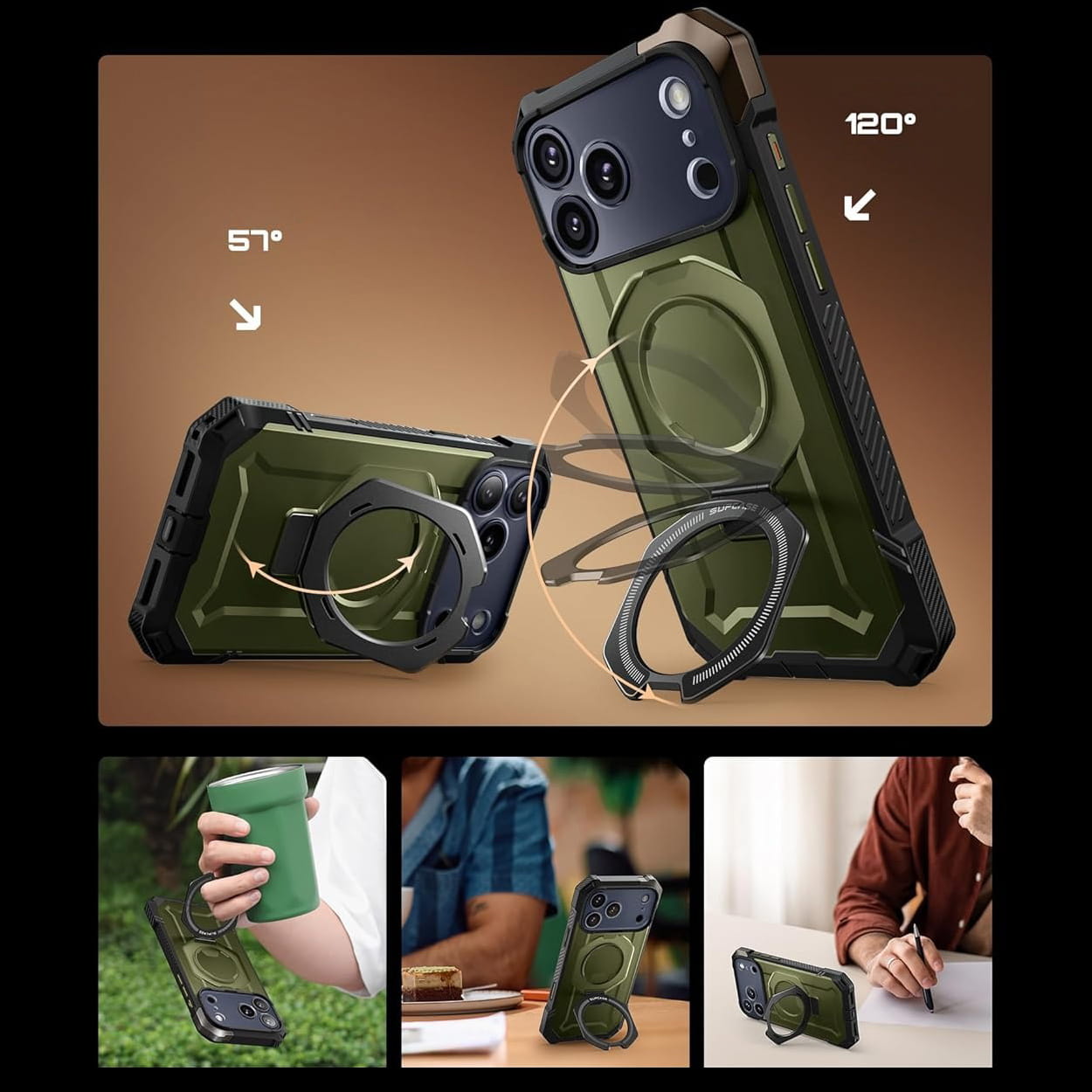 Etui pancerne Supcase UB Grip Mag do MagSafe (CC) do iPhone 17 Pro ...